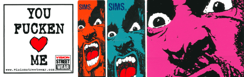 SIMS NEW-OLD-STOCK SIMS SCREAMER STICKER 1.25" X 4" GREEN - CalStreets ...